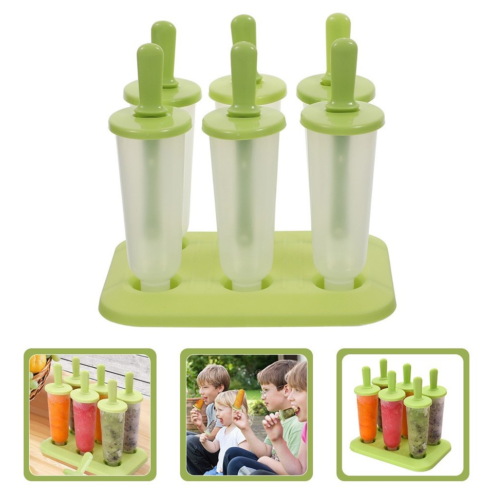6 Pcs Toddler Ice Pop Tray Candy Molds Homemade Cream DIY Maker | eBay ...