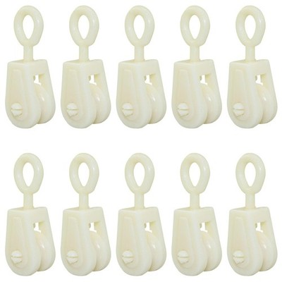 10PCS Plastic Mini Pulley Snatch Rigging Blocks All nylon iron hook ...