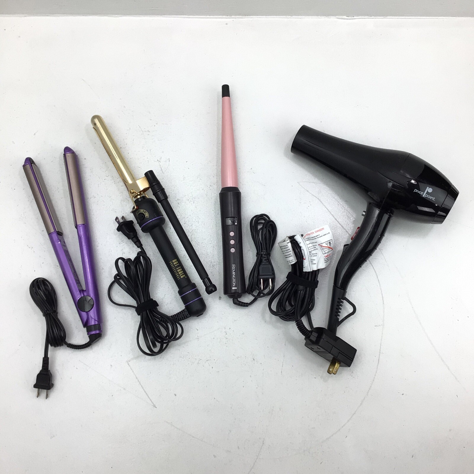 Lot of 4 Blow Dryer, Curling Iron & Wand, Straightener - Pivot Point ...
