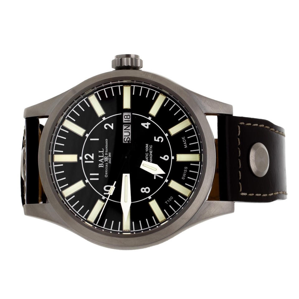 Ball Watch Co. Engineer Master II Aviator Stainless Steel Black Dial ...
