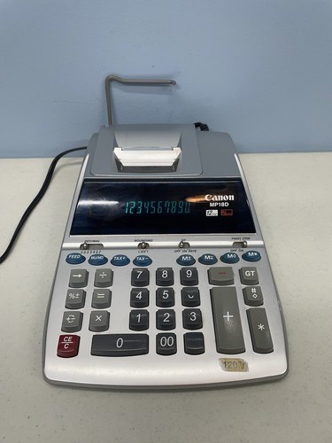 Canon MP18D Desktop Electronic Printing Calculator Adding Machine Works ...