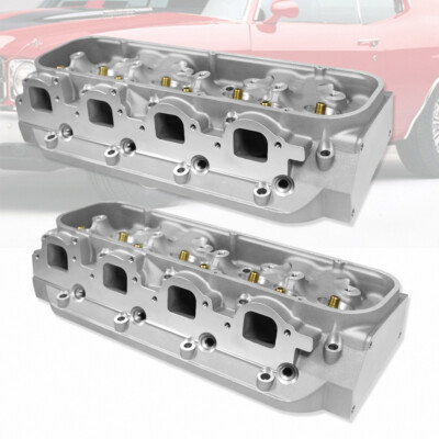 1 Pair Aluminum Cylinder Heads 330cc/122cc Fit Chevy BBC 427 454 7.4L ...