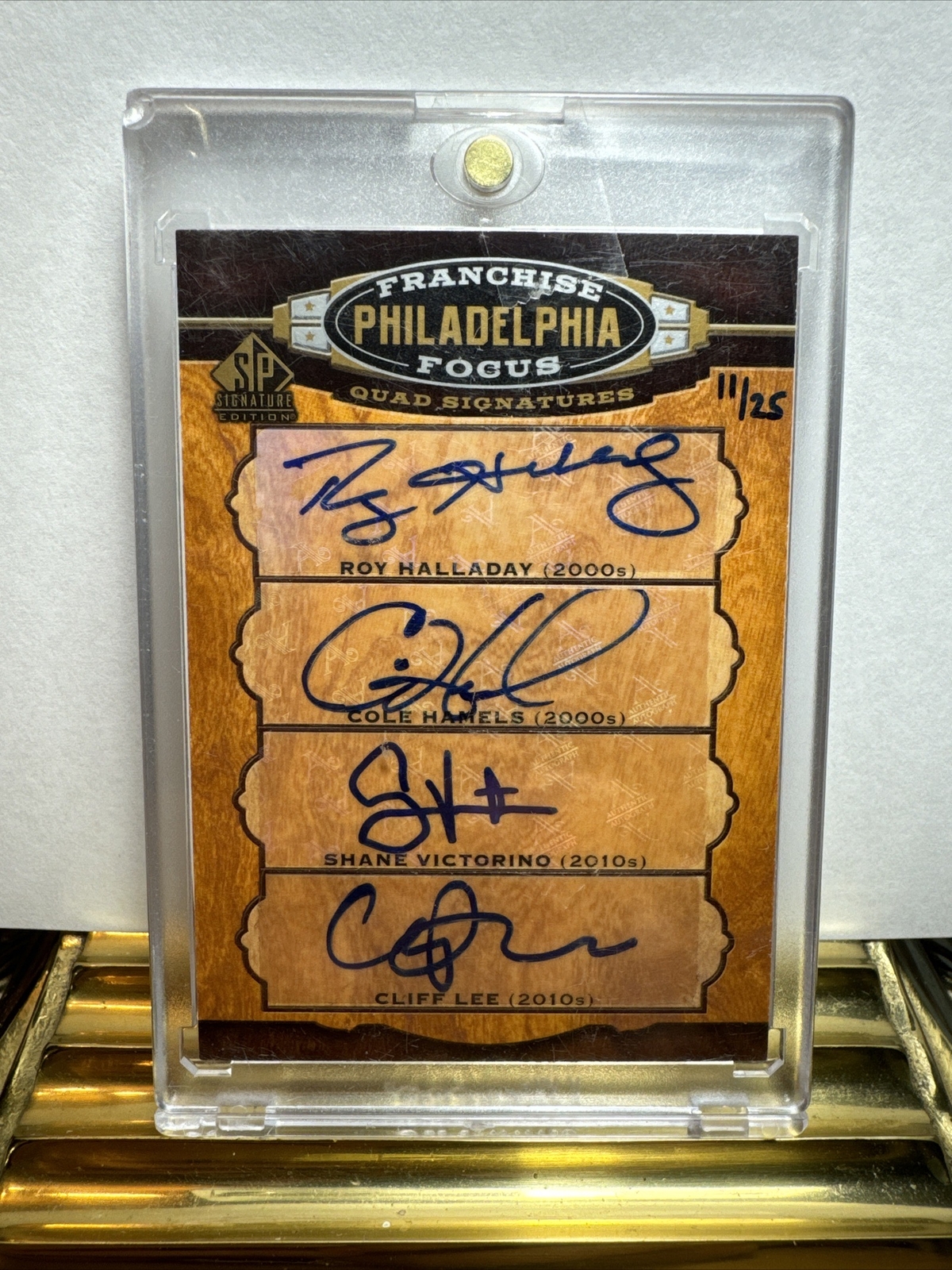 Roy Halladay, Cole Hamels, Cliff Lee, Victorino 2012 SP Signature ...