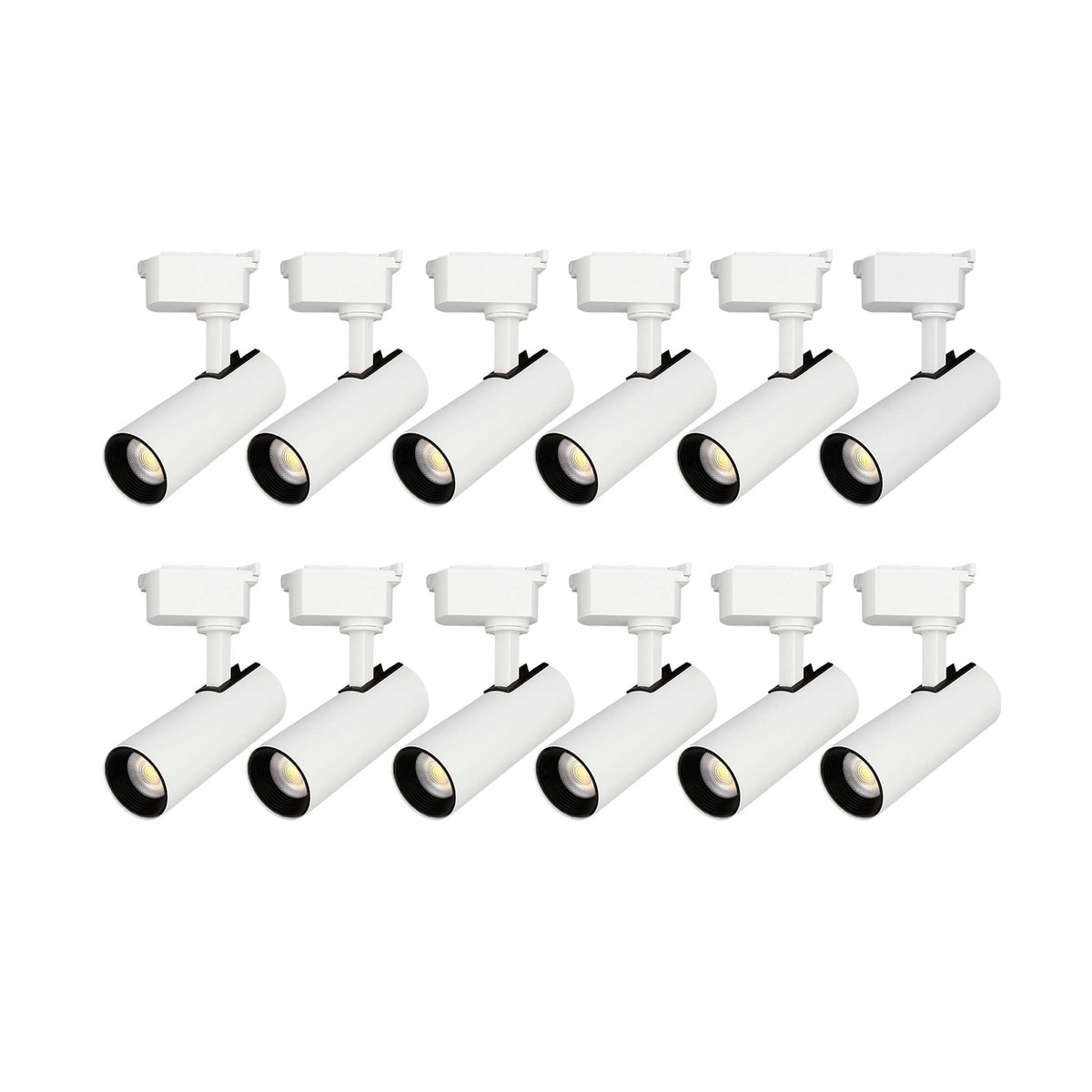 White On Black Track Lighting Track Heads