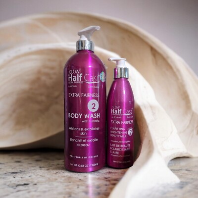 Glow Extra Fairness Lightening Body Wash 1200ml & Beauty Milk 450ml. | eBay