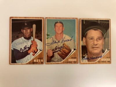 Wally Moon Dodgers Pose Variaton Signed Autographed 1962 Topps Card ...
