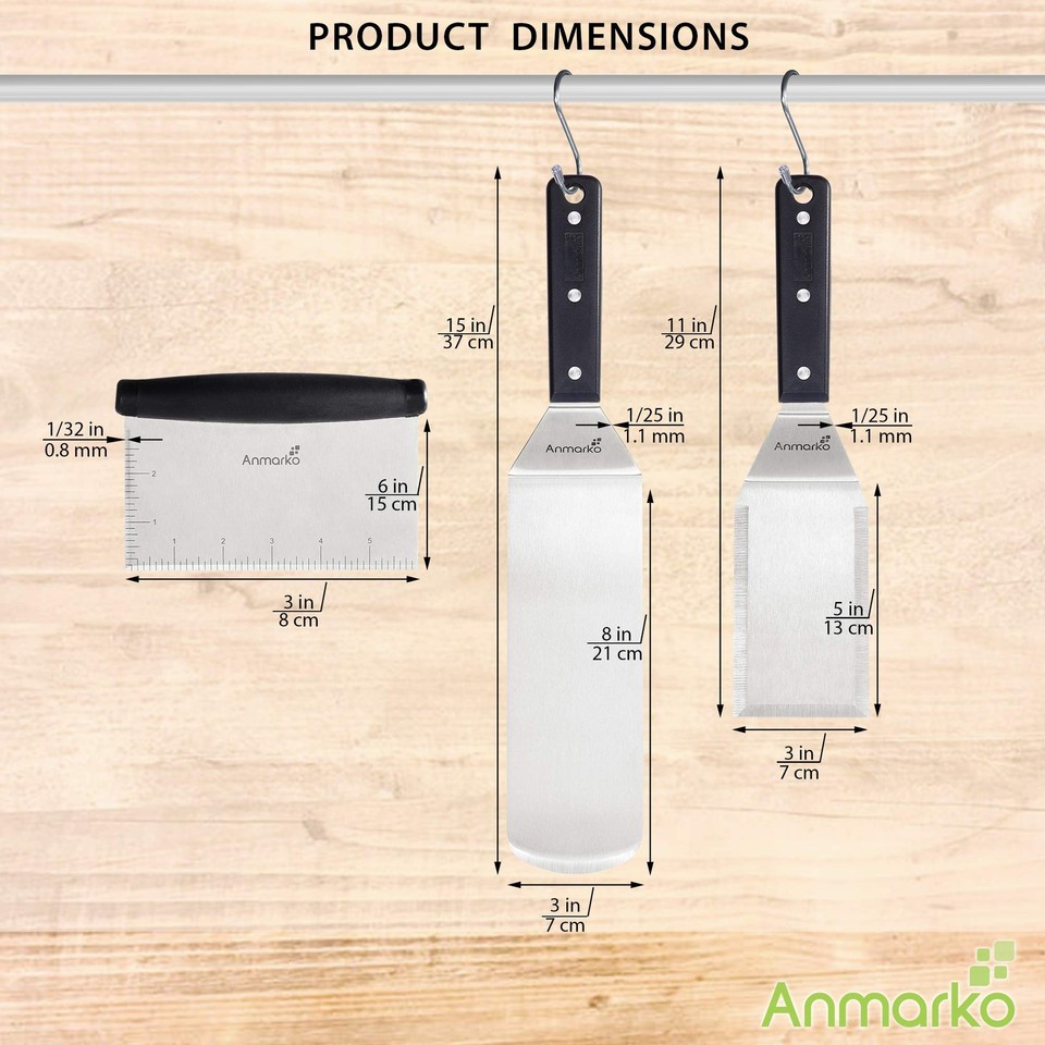 Metal Spatula Stainless Steel Scraper - Professional Chef Griddle ...