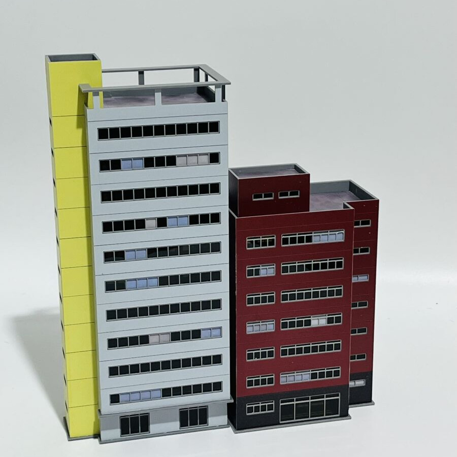 Diorama 1:150 Outland Building Model City Street View House Scene ...