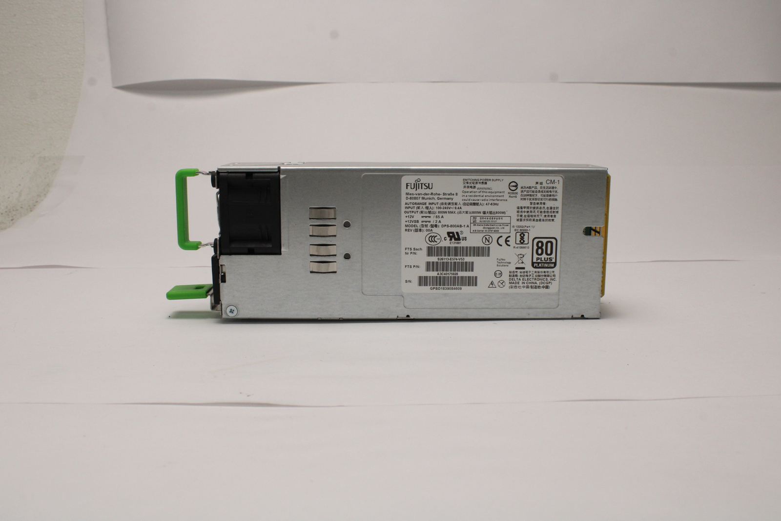 Fujitsu 800W AC Power Supply RX2530 2540 A3C40175928 S26113-E574-V53 | eBay