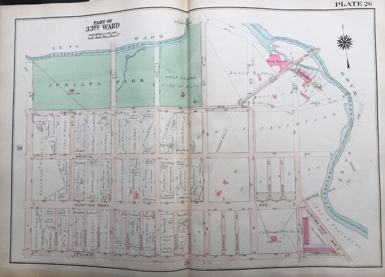 1925 PHILADELPHIA, PA, JUNIATA PARK & GOLF COURSE I ST TO ADAMS ST ...