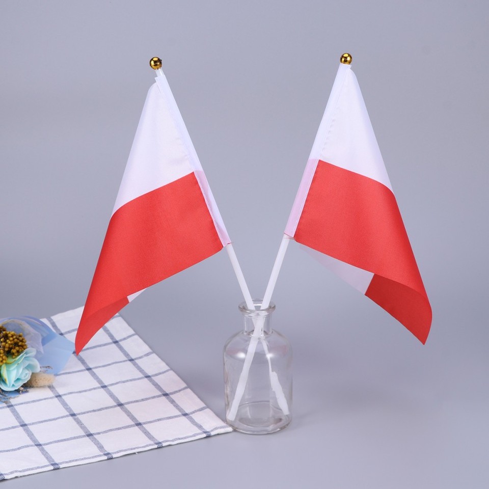 50pcs Poland Stick Flags Hand Held Flags Country Flags On Stick | eBay ...