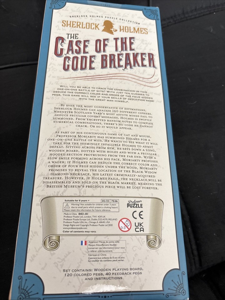 Professor Puzzle Sherlock Holmes: The Case of the Code Breaker Puzzle ...