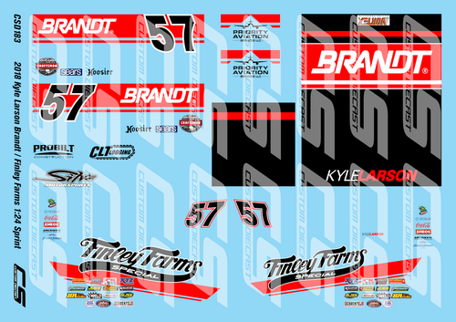 2018 Kyle Larson Brandt Finley Farms 57 Sprint Car 1:24 Waterslide ...