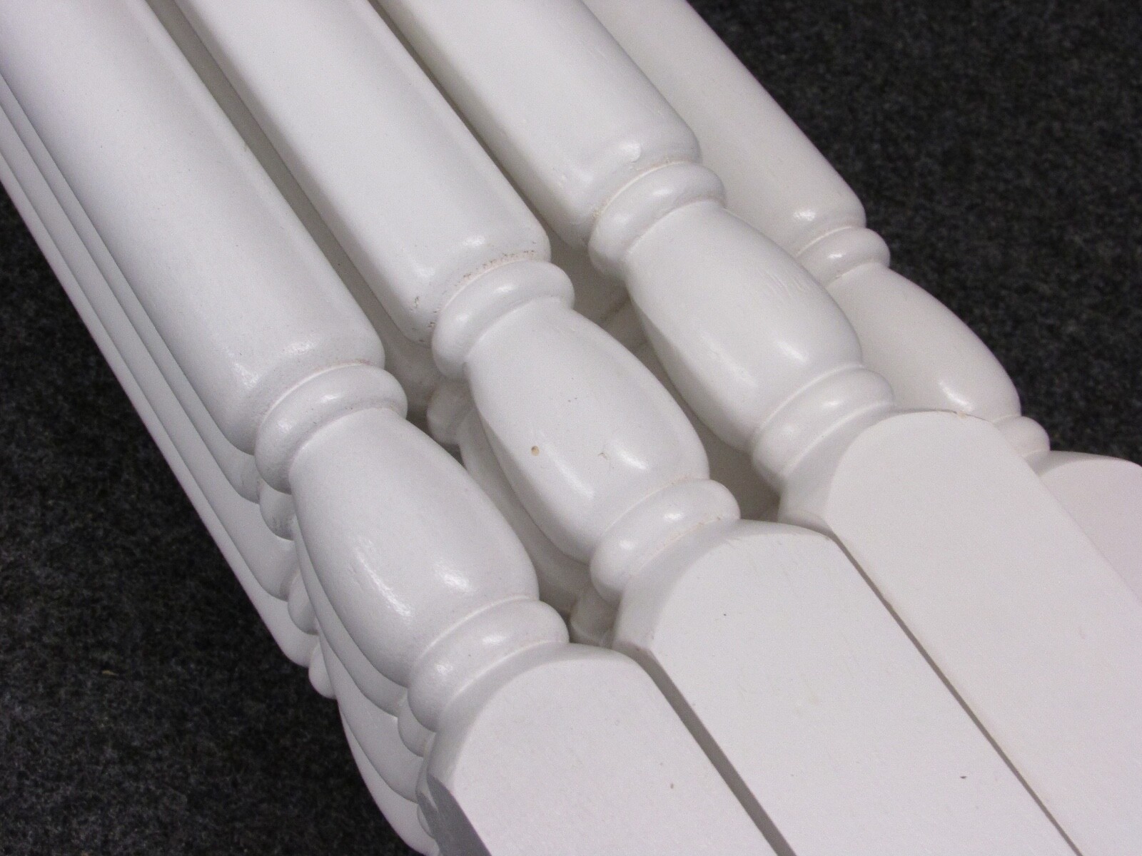 Lot of (15) 42" WHITE COLONIAL STAIR BALUSTERS, 1-1/4" X 1-1/4" WOOD ...