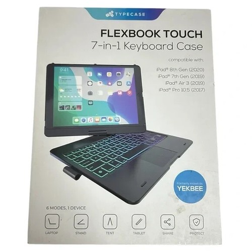 TYPECASE Flexbook Touch 7 in 1 Keyboard Case for iPad 7, 8, Air 3, Pro ...