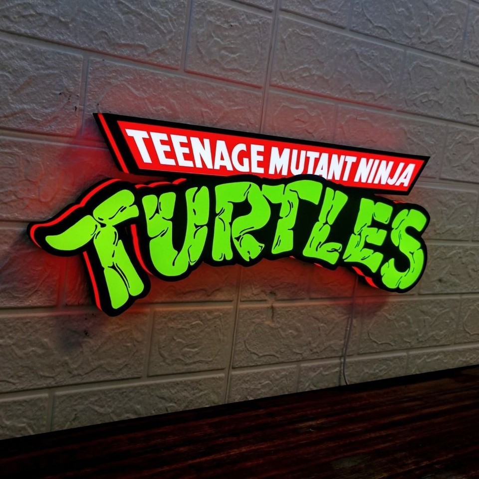 (TMNT) Teenage Mutant Ninja Turtle led sign 3D Fully Dimmable & Powered ...