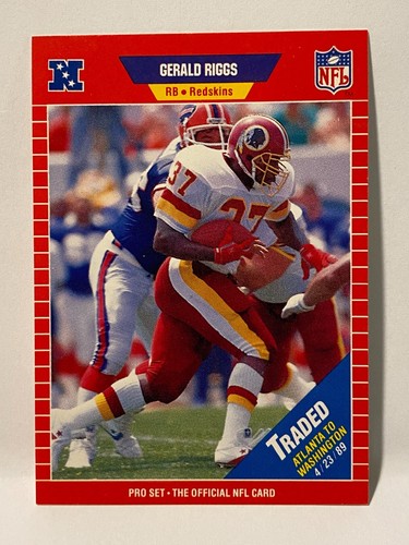 1989 Pro Set Gerald Riggs Washington Redskins Traded Banner NHL Card ...