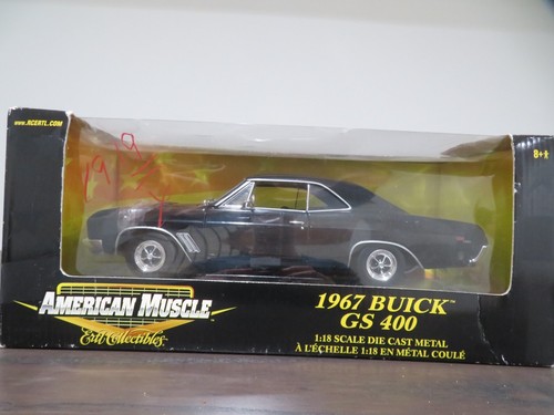 1967 BUICK GS 400 American Muscle Ertl Black Die Cast Model Car 33086 ...