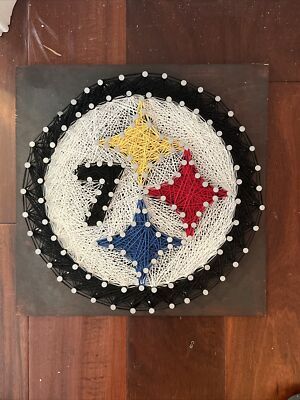Pittsburgh Steelers Wooden Wall String Art Sign Helmet Logo Wood Sign ...