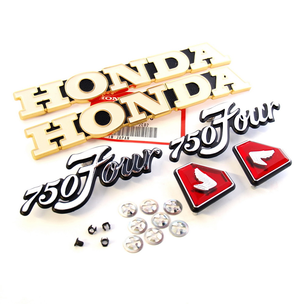 Honda CB 750 Four K1 Embleme Set Seitendeckel Tank Clip Emblem Side ...