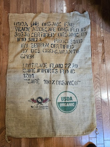 CAFE IMPORTS USDA ORGANIC Mess Bag 39 x 27 | eBay