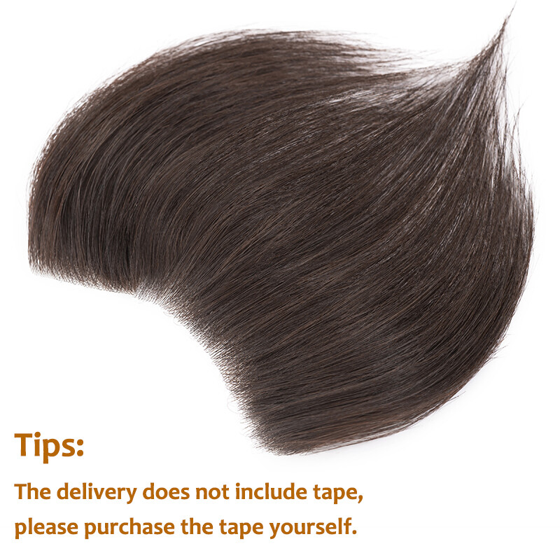 100% Remy Human Hair Mens Toupee Front Hairline Hairpiece One Piece ...