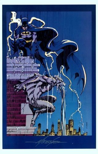 Mike Grell SIGNED DC Comics Super Hero Art Print ~ Batman Pinup from ...
