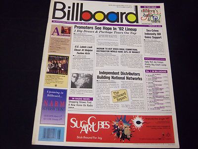 1992 FEBRUARY 22 BILLBOARD MAGAZINE - GREAT MUSIC ISSUE & VERY NICE ADS ...