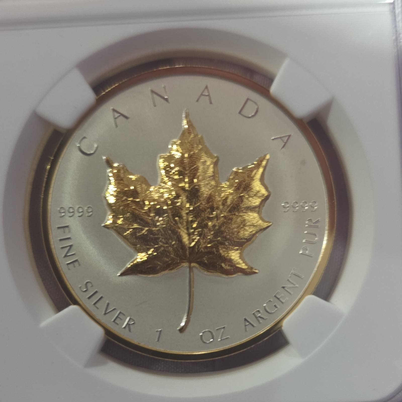 2023 Canada $20 Maple Leaf Ultra High Relief Gilt Silver NGC Reverse PF ...