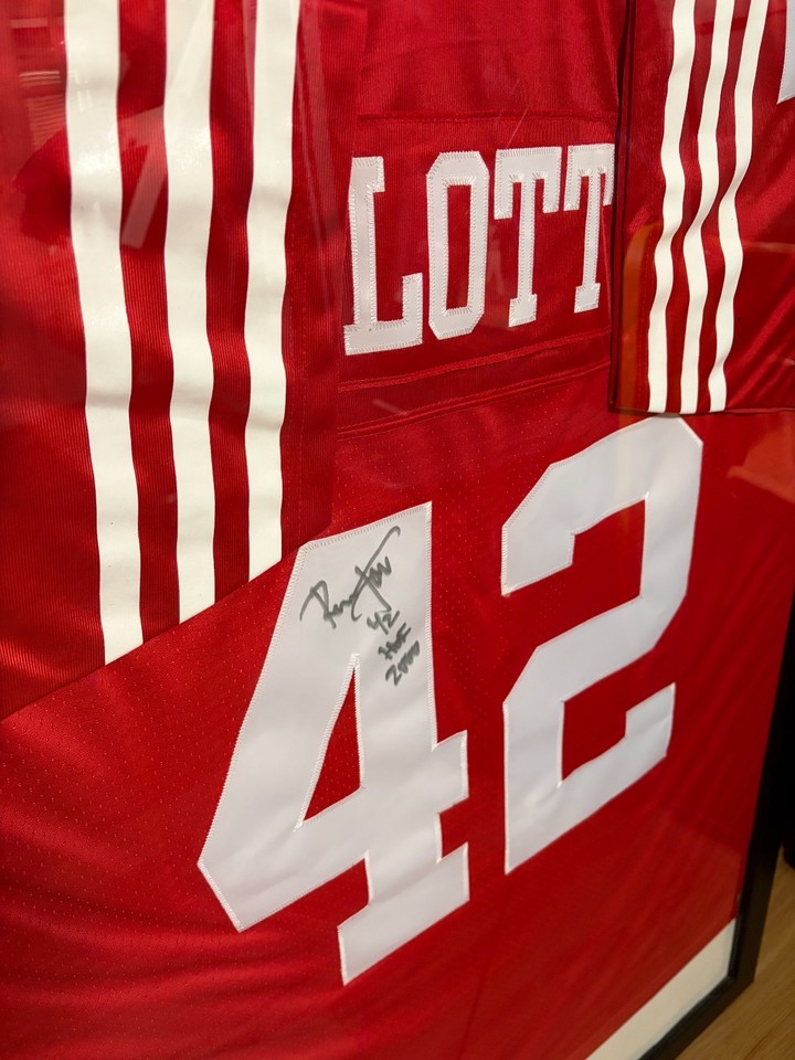 Ronnie Lott Autographed & Framed Red 49ers Jersey Auto Beckett COA | eBay