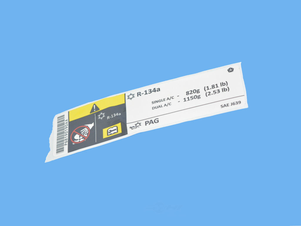 A/C System Information Label Mopar 68190190AA for sale online | eBay