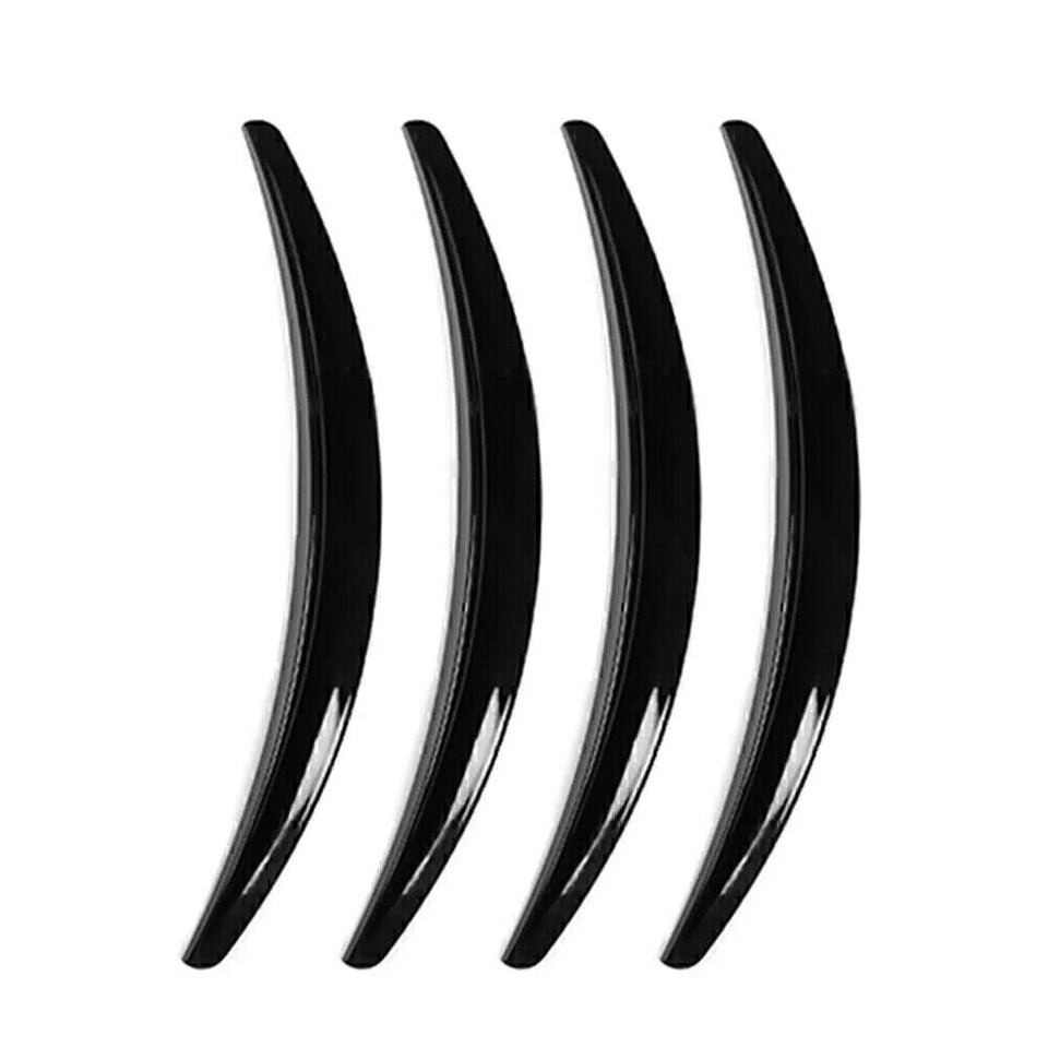 4PCS / Gloss Black Car Modified Wheel Eyebrow Arch Trim Lips Strip ...
