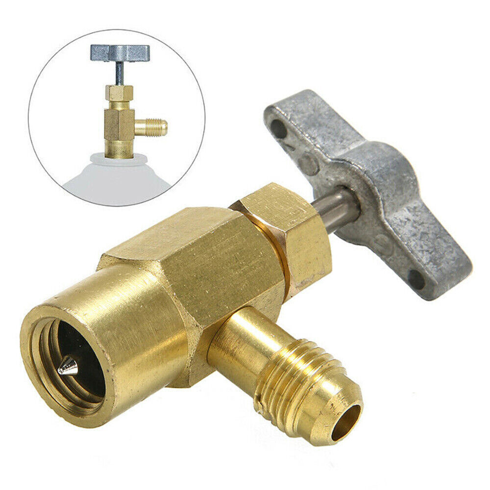 HVAC Can Tap Valve Dispenser Opener Recharge Tank Adapter 1/4 SAE hose ...