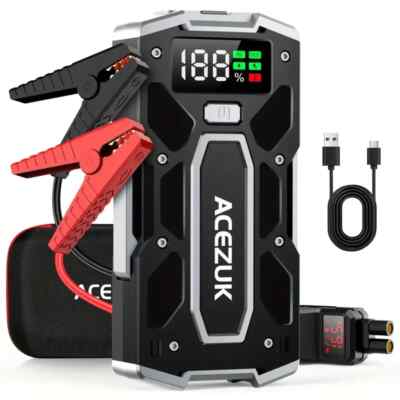 Jump Starter 5000A 12V Portable Jumper Box 21800mAh Fast USB Power Bank ...