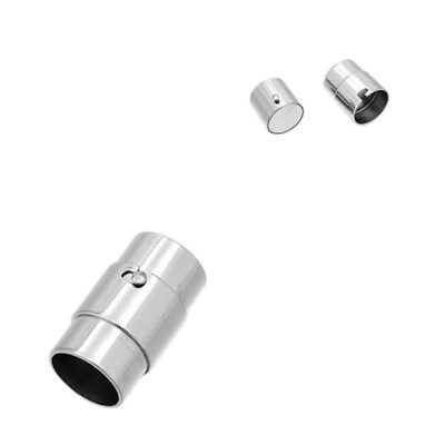 Stainless Steel Locking tube Magnetic clasp 10mm hole 21X12.5mm Tarnish ...