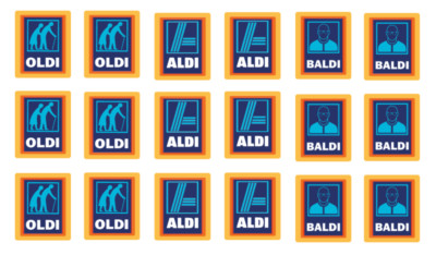 Set of 12 Aldi Shopping Themed Cupcake Toppers, Aldi, Baldi, Oldi, Cake ...