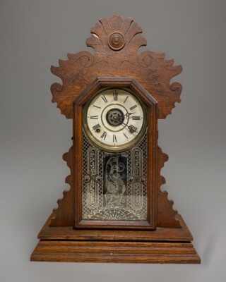 Vintage Antique Ingraham Clock Co. USA Gingerbread Kitchen Mantle Clock ...