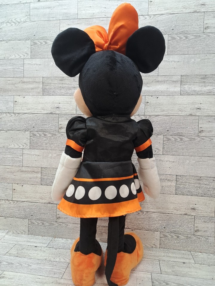 Disney Halloween Minnie Mouse Plush STANDING Greeter, Orange Blk ...