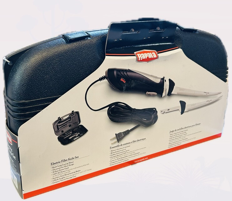 RAPALA Electric Fillet Knife Set with Case, and 2 Blades, #PGEFAC NEW ...