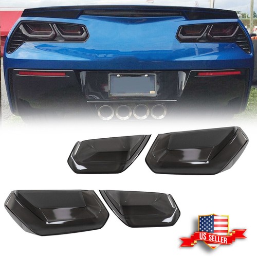 For 2014-2019 C7 Corvette Rear Tail Light Blackout Kit 4PC Molded ...