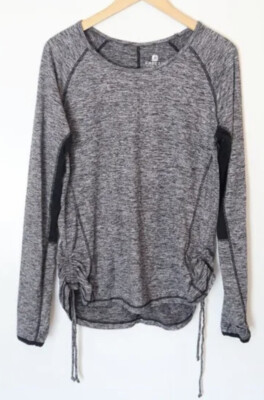 NWT Free Country Free2B Women’s Heather Grey Long Sleeve Drawstring ...
