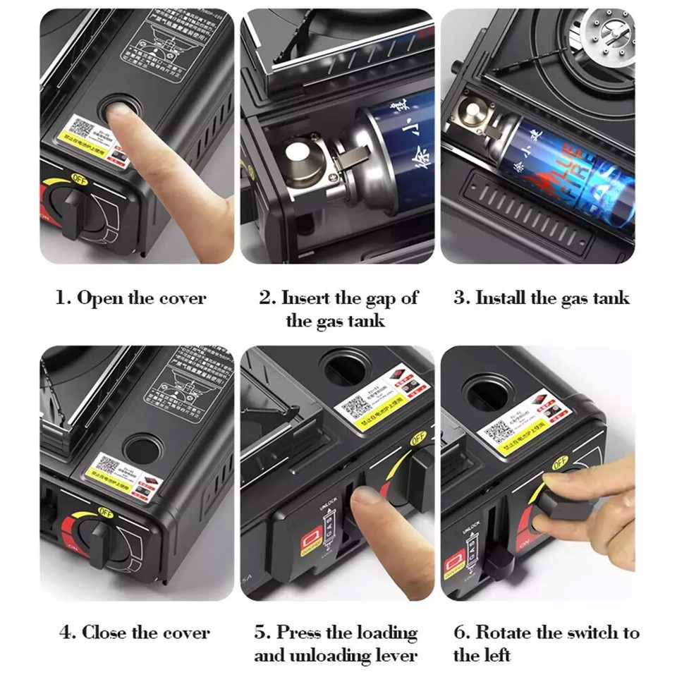 Portable Camping Gas Stove Single Burner Hob BBQ Outdoor Butane Gas ...