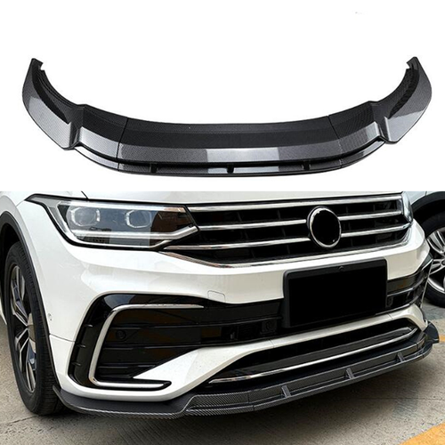 Carbon Fiber Front Bumper Spoiler Lip Kit Splitter For VW Tiguan R Line ...