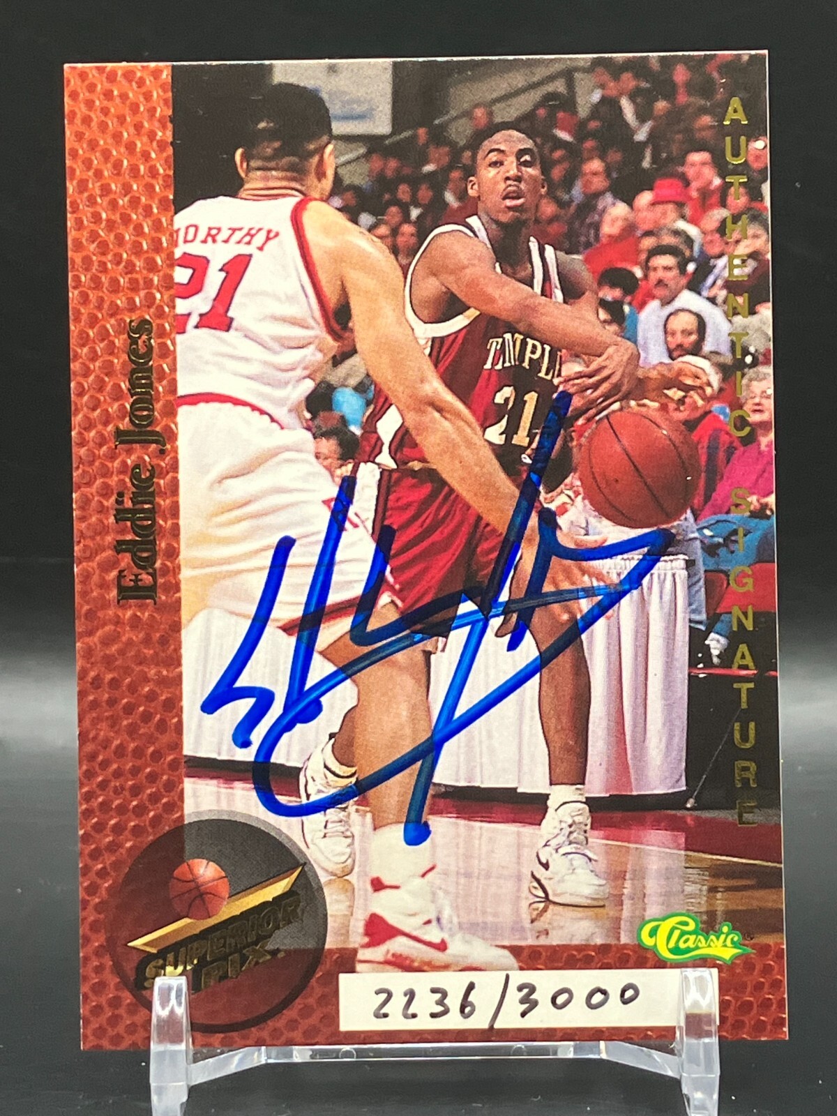 Eddie Jones autographed Basketball player Cards NBA Los Angeles Lakers ...