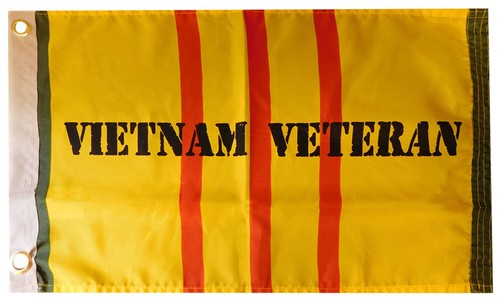 Vietnam Veteran Yellow Ribbon 100D Woven Poly Nylon 12x18 12"x18" Flag ...