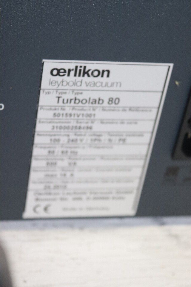 OERLIKON LEYBOLD TURBOLAB 80 VACUUM PUMP SYSTEM WORKING | eBay