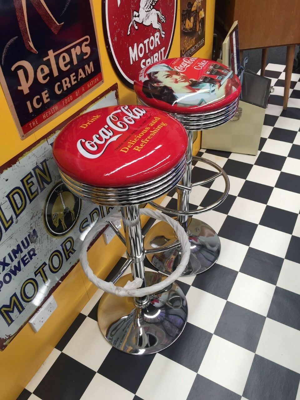 NEW Coca-Cola Vintage Retro Bar Stools | eBay Australia