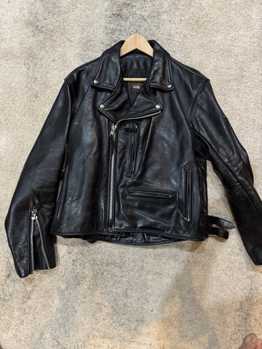 VANSON Dominator, Heavy Leather Double Riders Motorcycle Jacket M en Size 44 USA | eBay