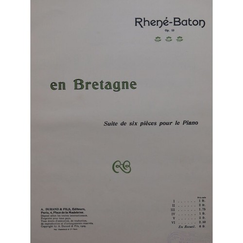 Rhené-baton IN Britain No 6 Piano 1909 | eBay