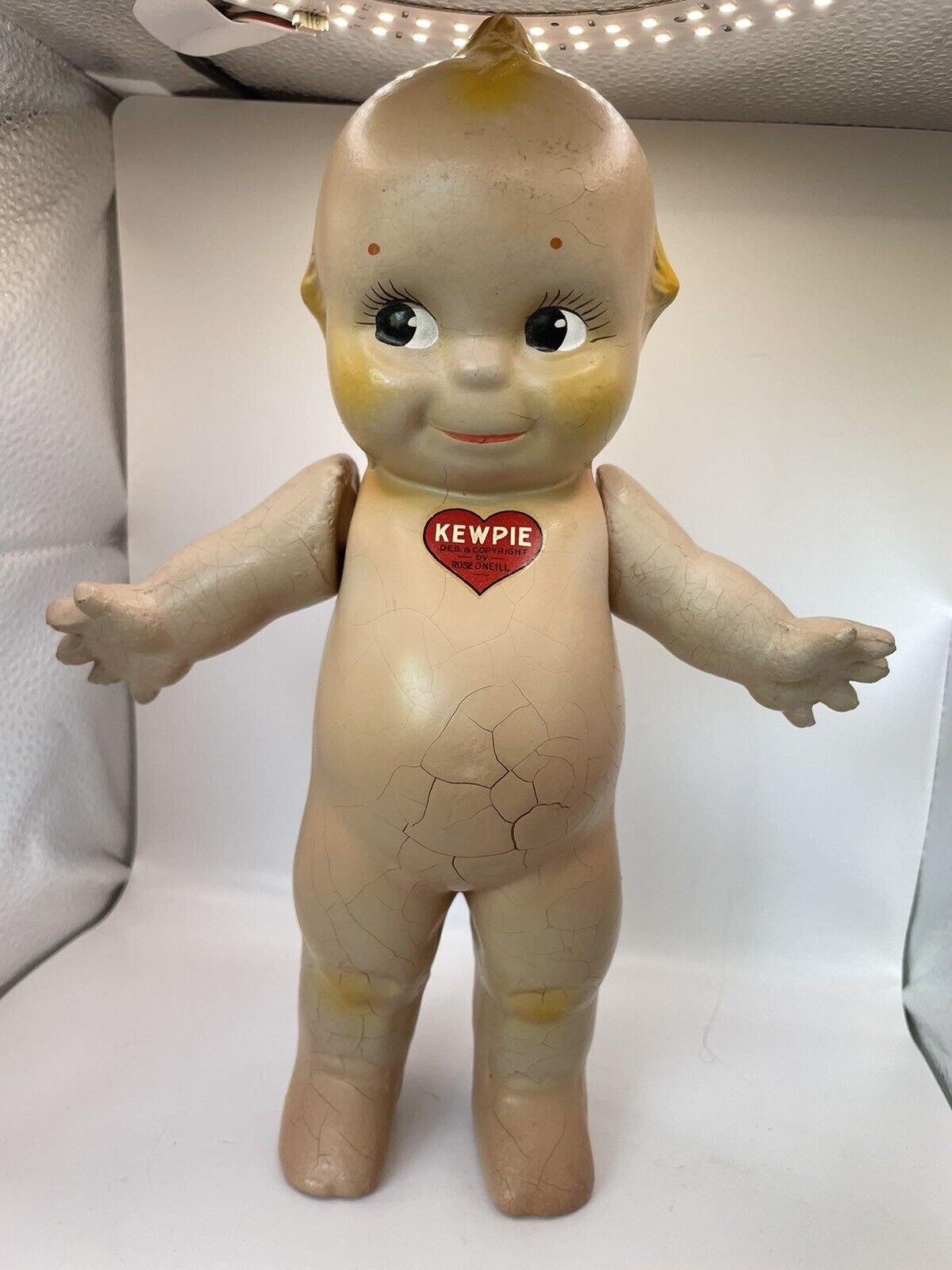 Vintage Original Composition Kewpie Doll, Rose O'Neill, Label, Wings ...